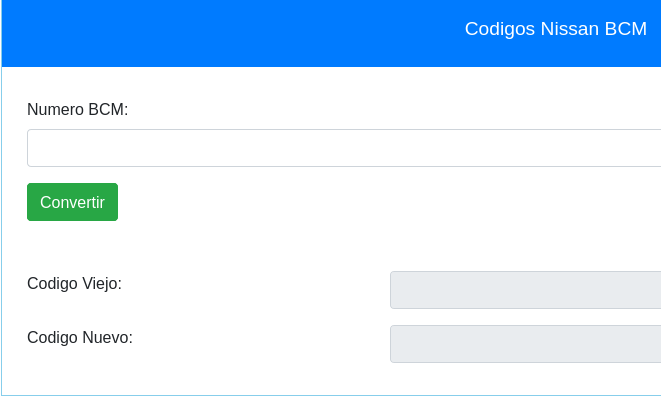 Calculadora de BCM Nissan - Cerrajerias Monterrey Nuevo Leon